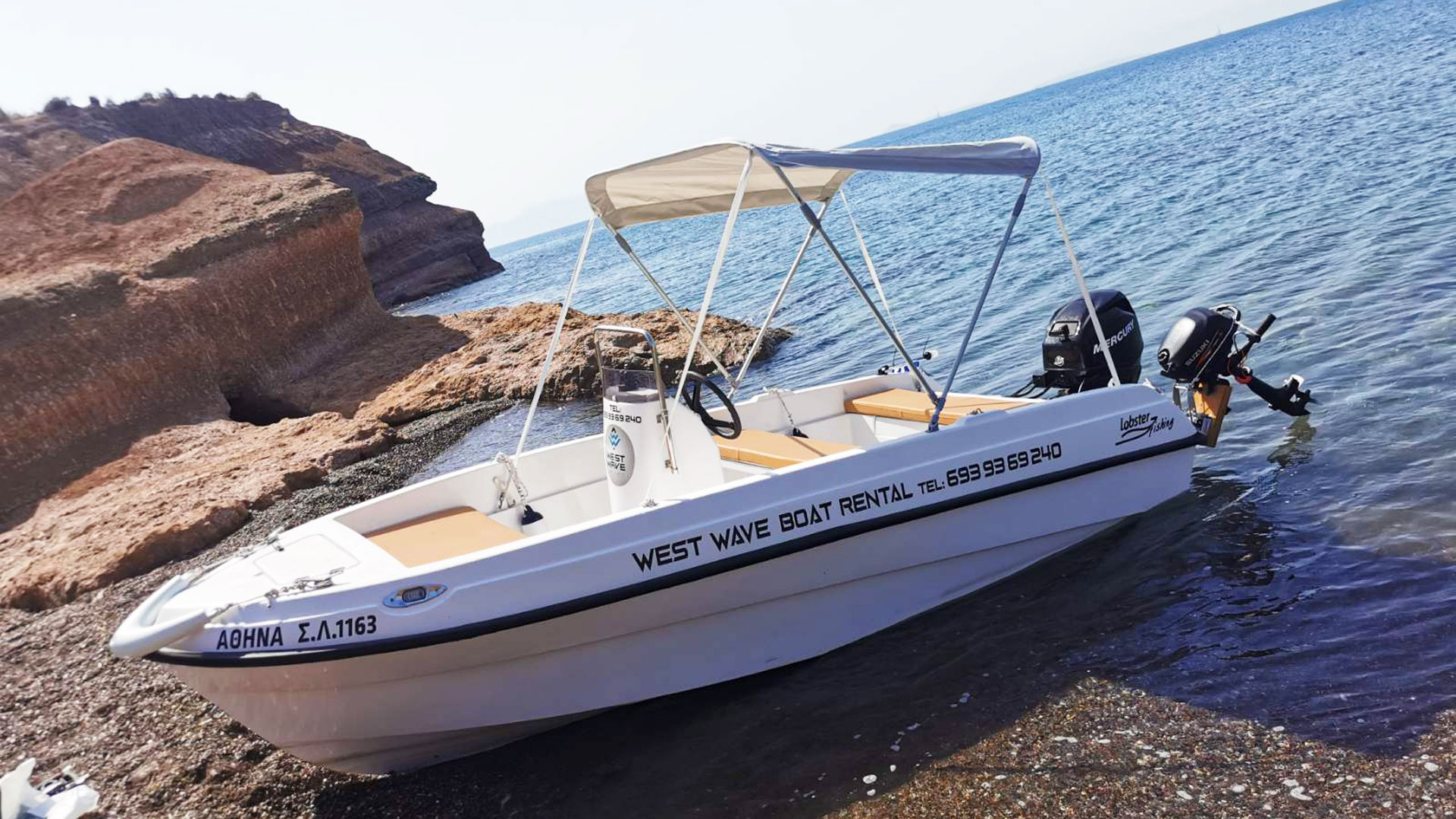 West Wave boat rental - Ενοικίαση σκάφους στην Αίγινα